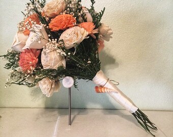 Wood flower bouquet | Etsy