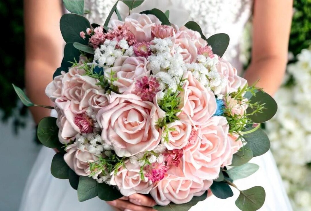 Adaline Collection- Wood Flower Bouquet- You Choose the Color - Etsy