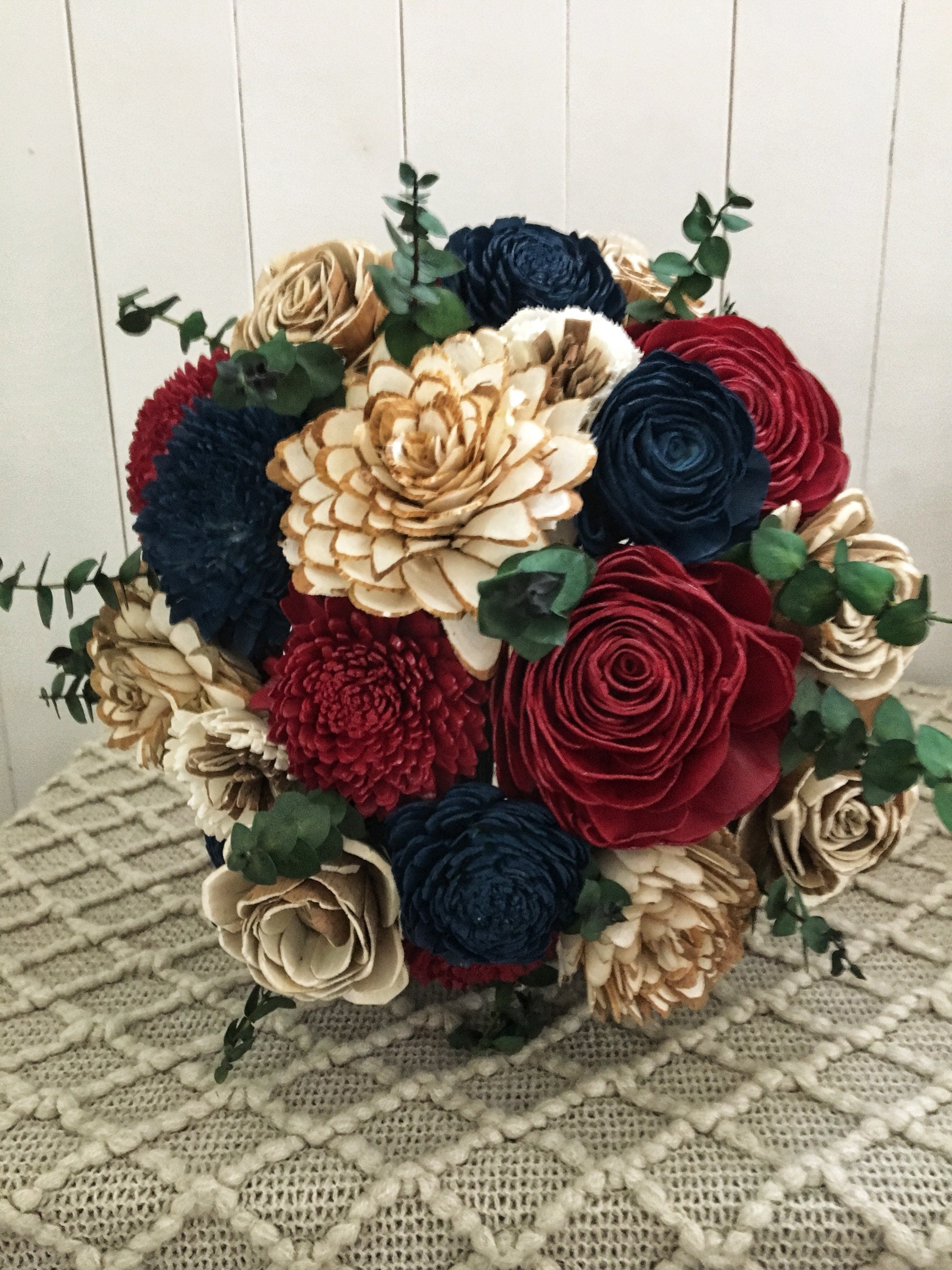 Fall Botanicals Collection- Wood Flower Bridal Bouquet Real Dried ...