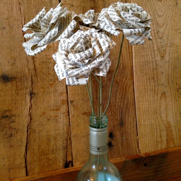 Vintage Paper Roses - Etsy