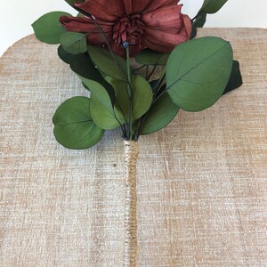 Single Stem Collection Single Stemmed Rose With Preserved Eucalyptus ...