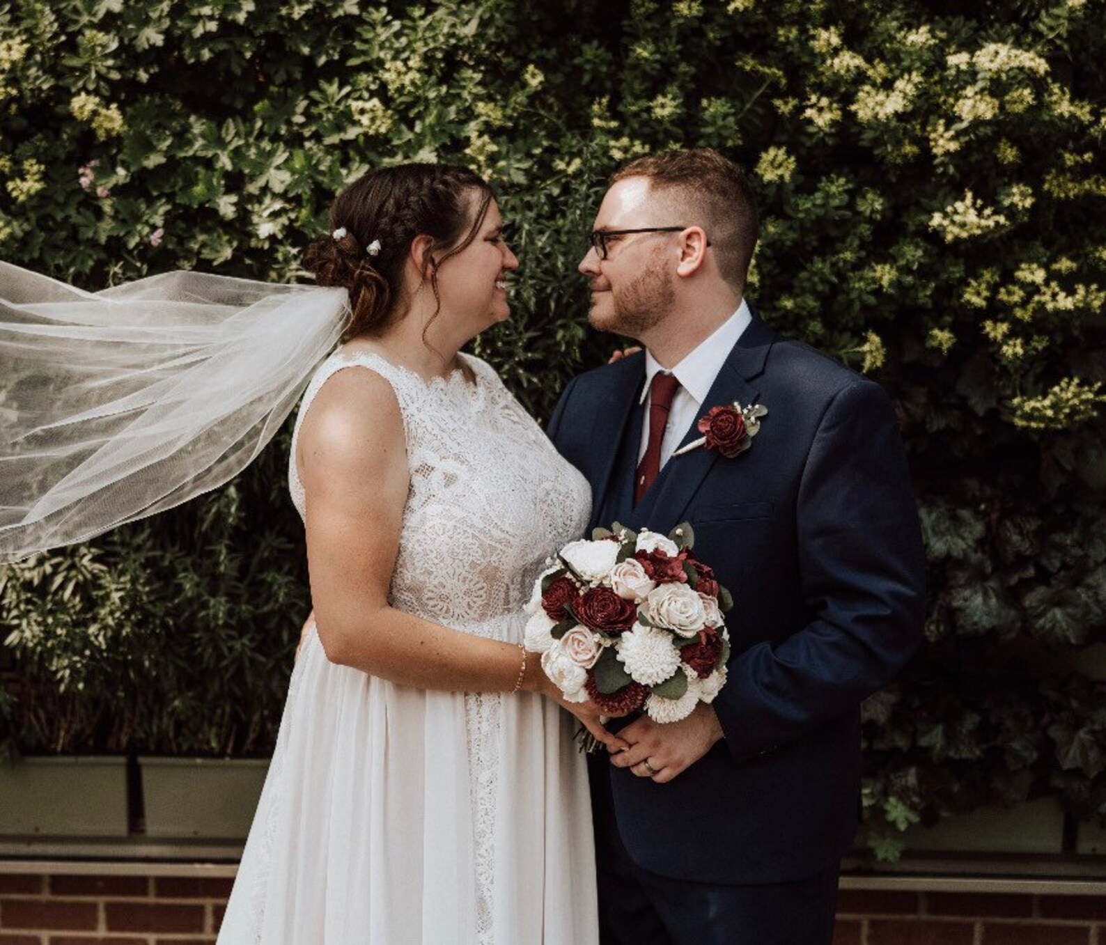 First Kiss Collection Wood Flower Boutonnière or Wrist - Etsy