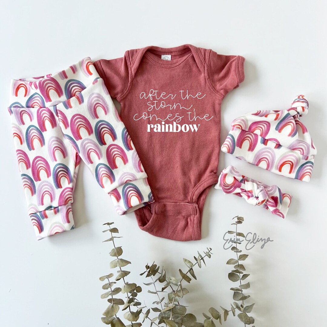 After the Storm, Comes the Rainbow, Baby Girl Rainbow Outfit, Rainbow ...