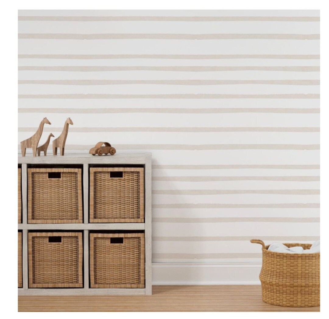 Modern Neutral Line Wallpaper, Simple Lines Wallpaper, Line Drawer ...