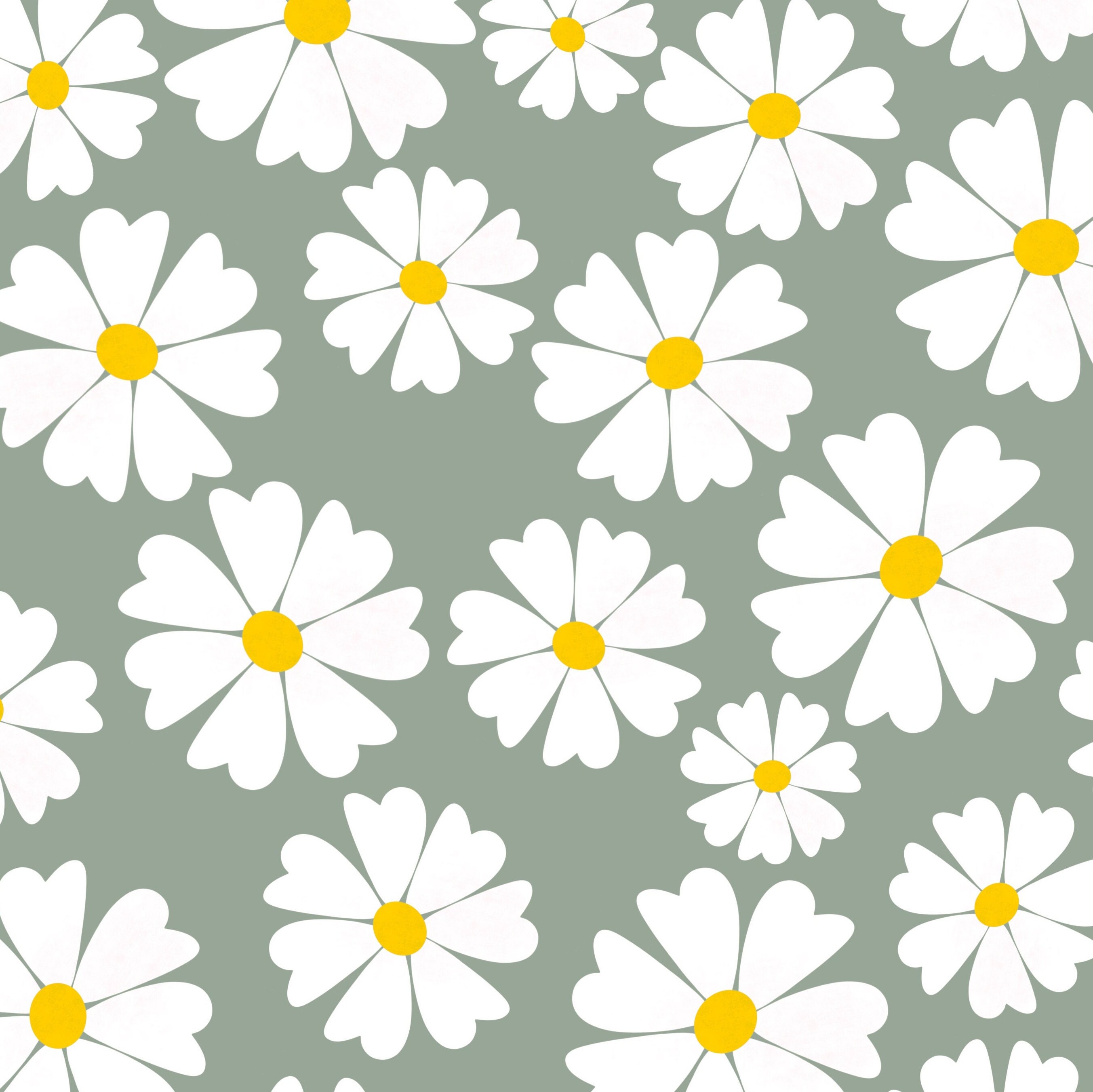 White Floral Fabric Boho Floral Fabric Modern and Simple | Etsy
