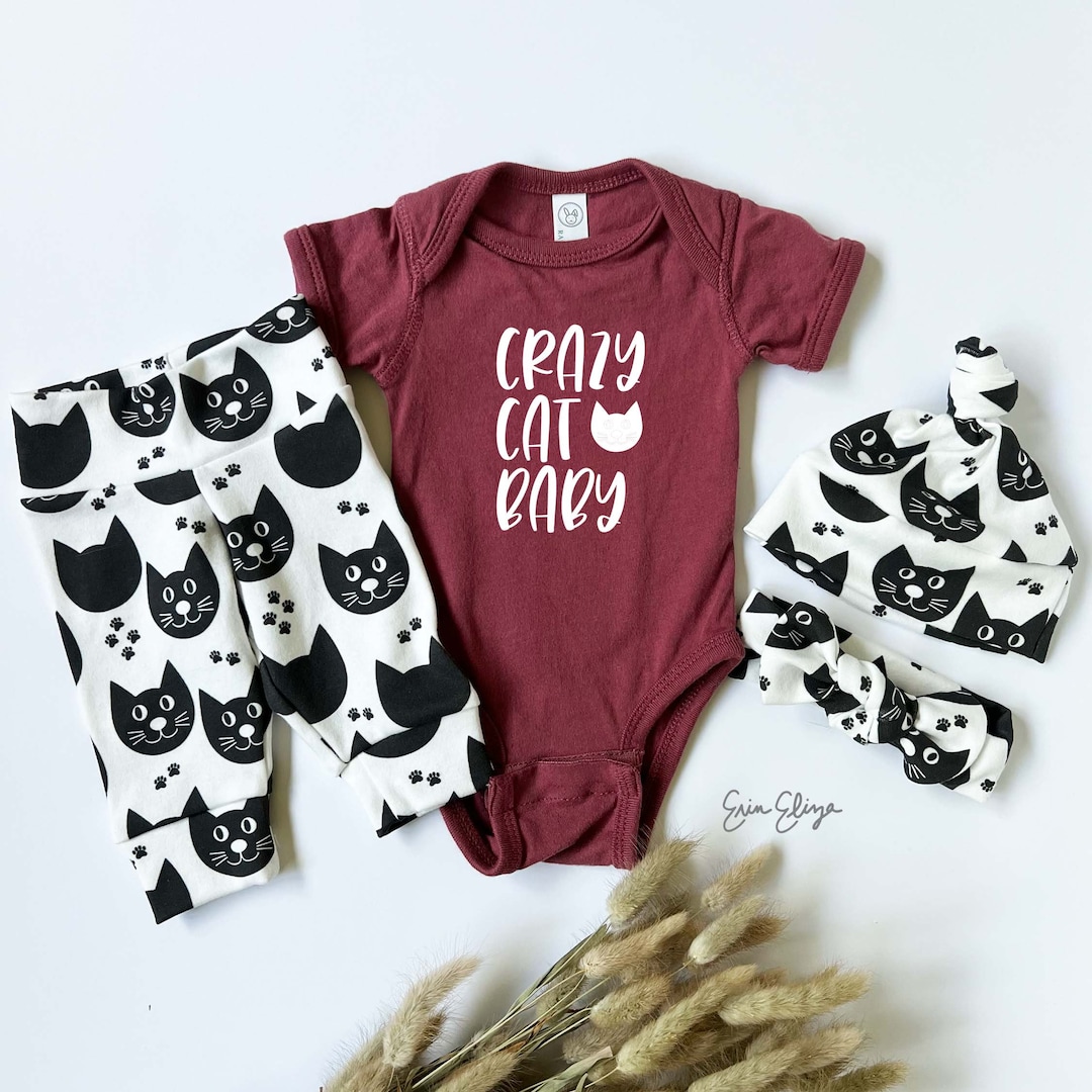 Cat Baby Girl Clothes, Cat Baby Outfit, Cat Baby Pants, Coming Home ...