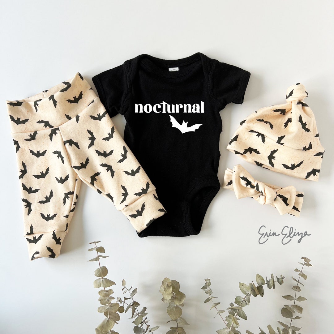 Nocturnal Baby Bat Outfit: Halloween Coming Home Outfit - Etsy