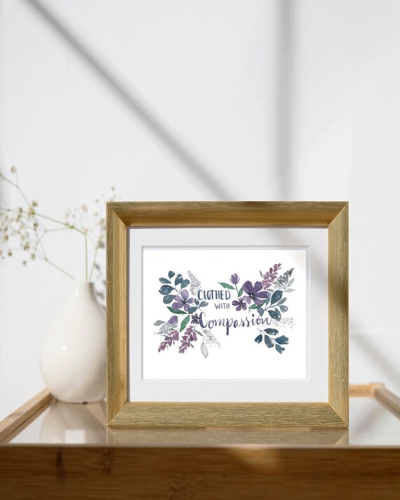 Clothed With Compassion Hand Painted Watercolor Art - Etsy