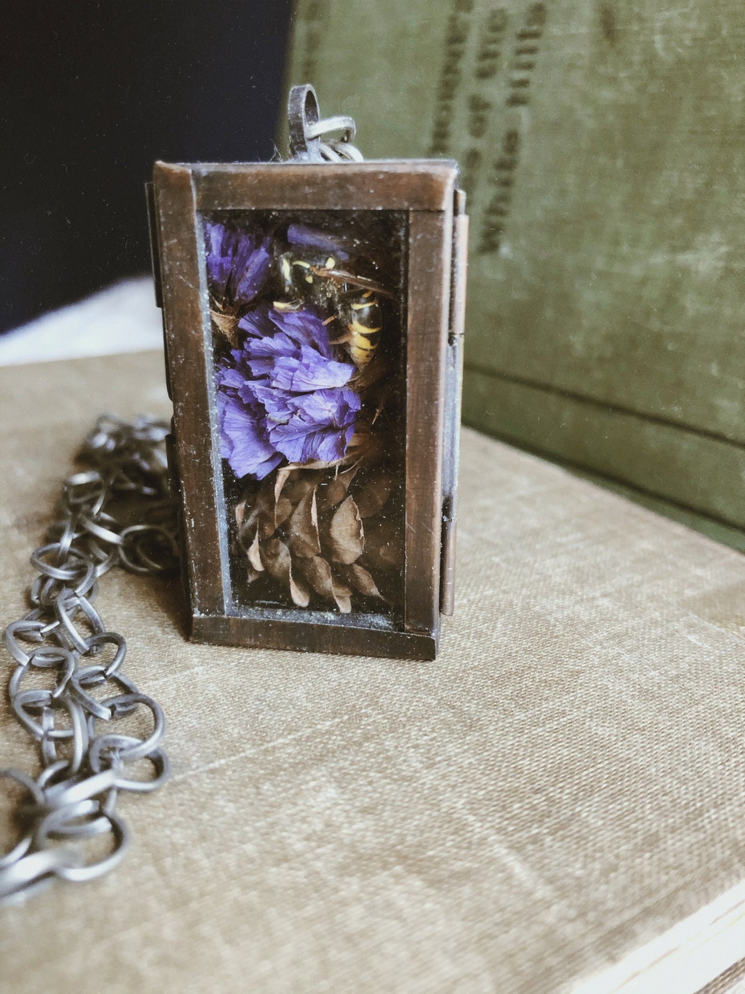 Nature Locket Necklace, Natural Jewelry, Boho, Hippie, Handmade, Locket ...