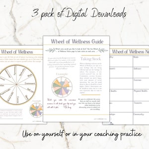 Wheel of Wellness, Self Coaching Tools, Self-care Worksheet, Coaching ...