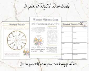 Self Coaching Tool: 8 Dimensions of Wellness - Etsy