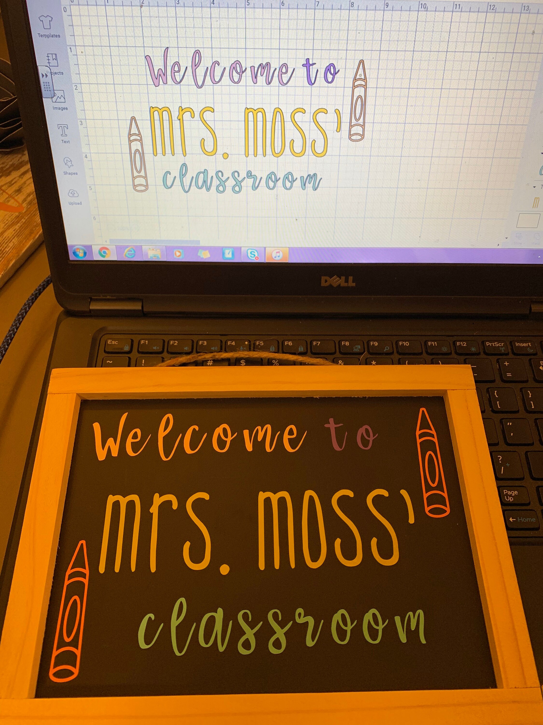 Personalized Teacher Chalkboard Sign Classroom Sign Wood Chalkboard ...