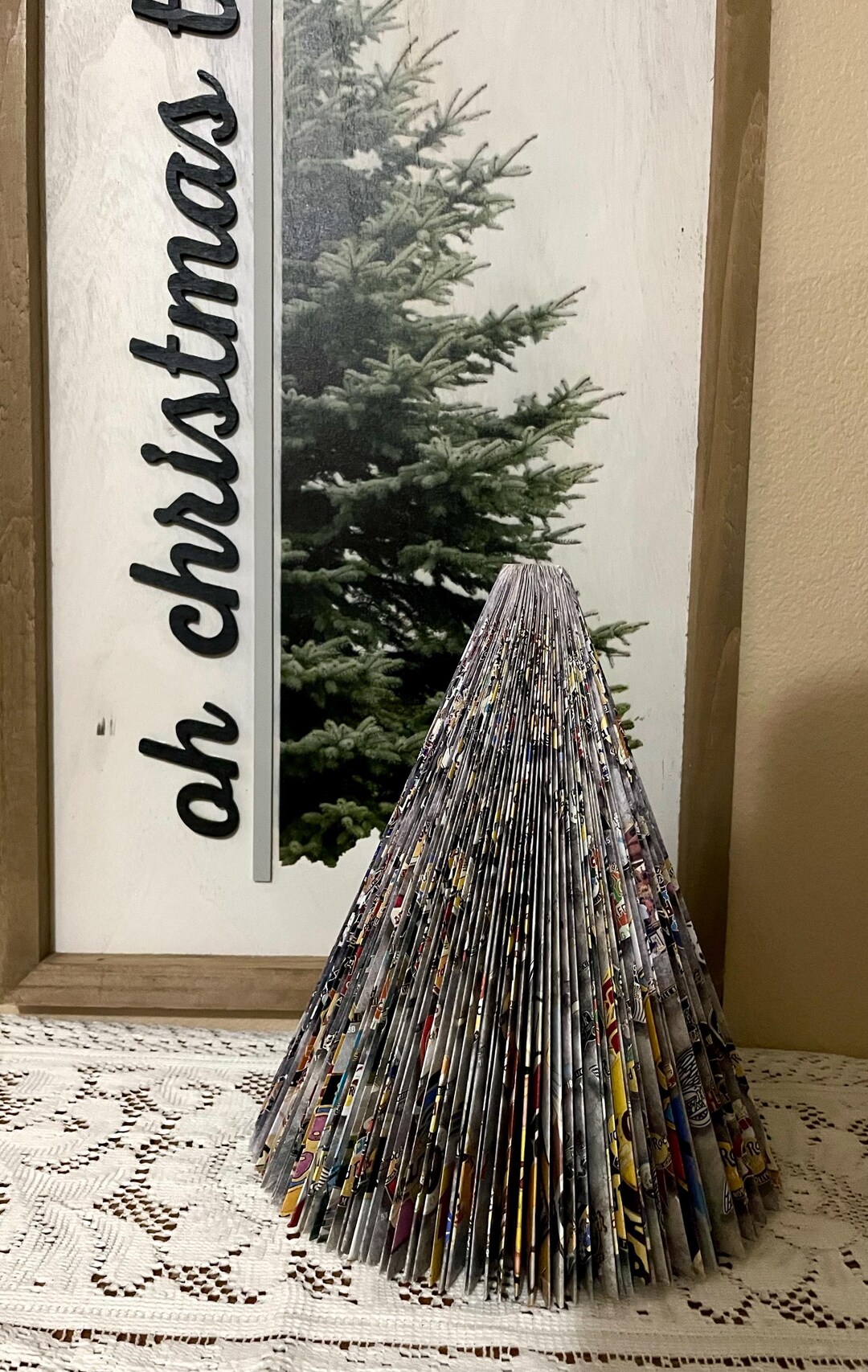 Handmade Folded Magazine Christmas Tree Book Folding Paper Folding ...