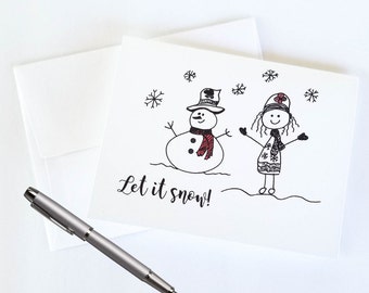 Winter Scene Note Cards - Etsy
