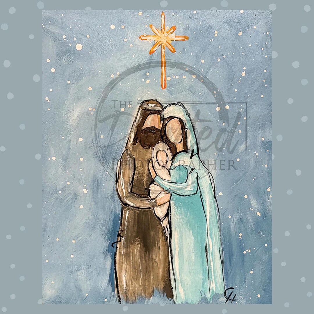A Child is Born Decoupage Rice Paper | Nativity Art Print for Framing ...