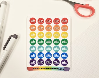Online Meeting Planner Stickers Box Stickers Planner - Etsy