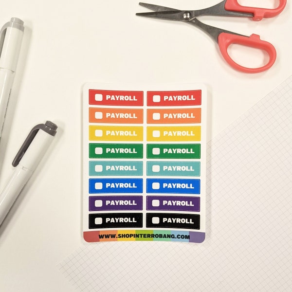 Payroll Stickers - Etsy