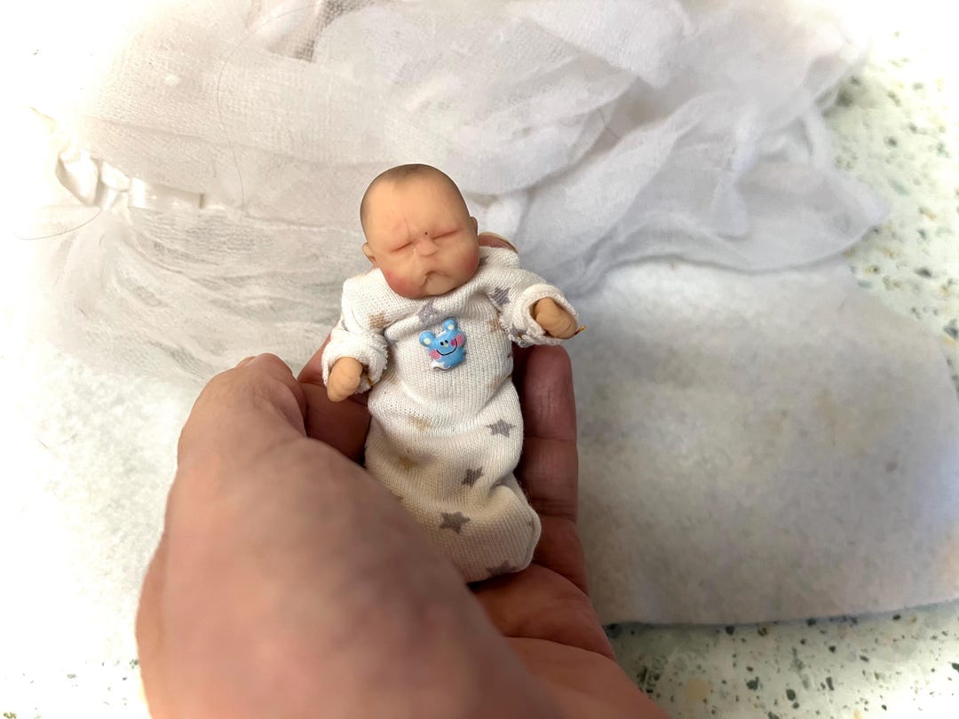 Polymer Clay Baby Doll,newborn Realistic Sculpt ,,art Doll ,dollhouse ...