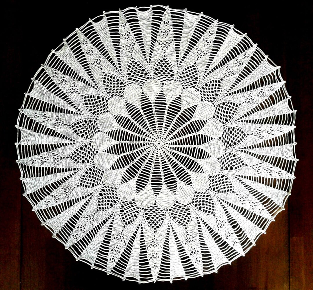 Handmade Ecru Beige Large Doily 21 Inches in Diameter - Etsy Denmark