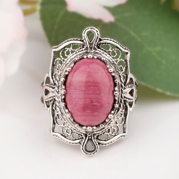Pink Stone Ring - Etsy