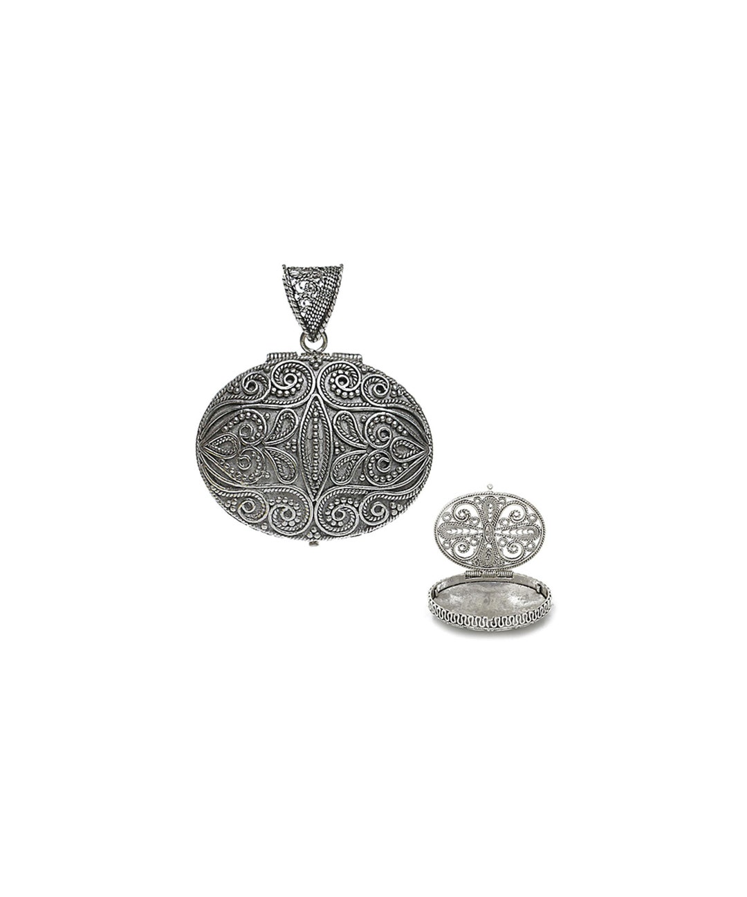 Handmade Silver Locket Pendant, 925 Sterling Silver Artisan Crafted ...