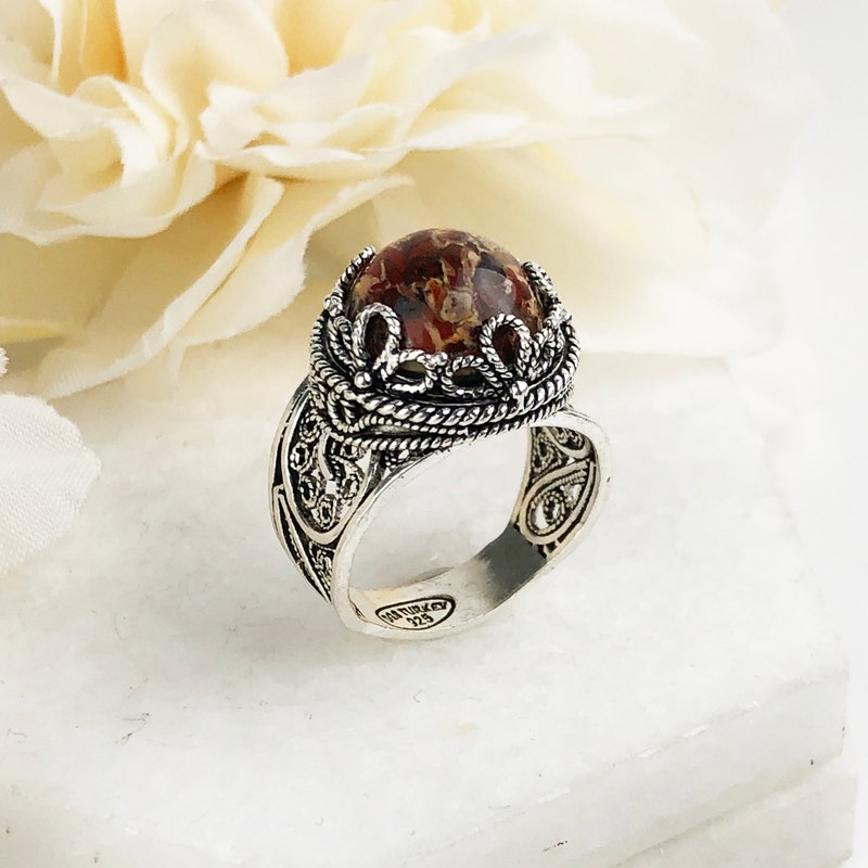 Jasper Ring for Women - Etsy