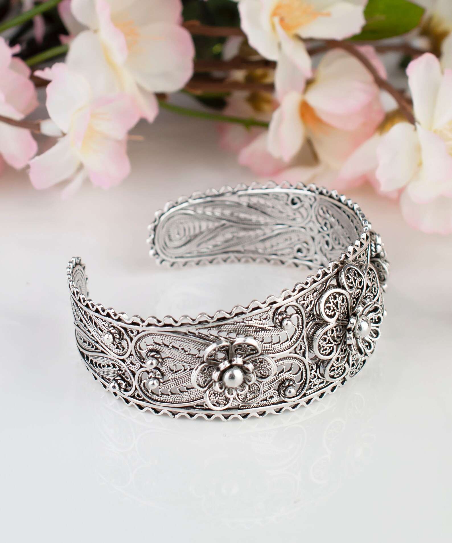 Handmade Silver Cuff Bracelet 925 Sterling Silver Artisan | Etsy