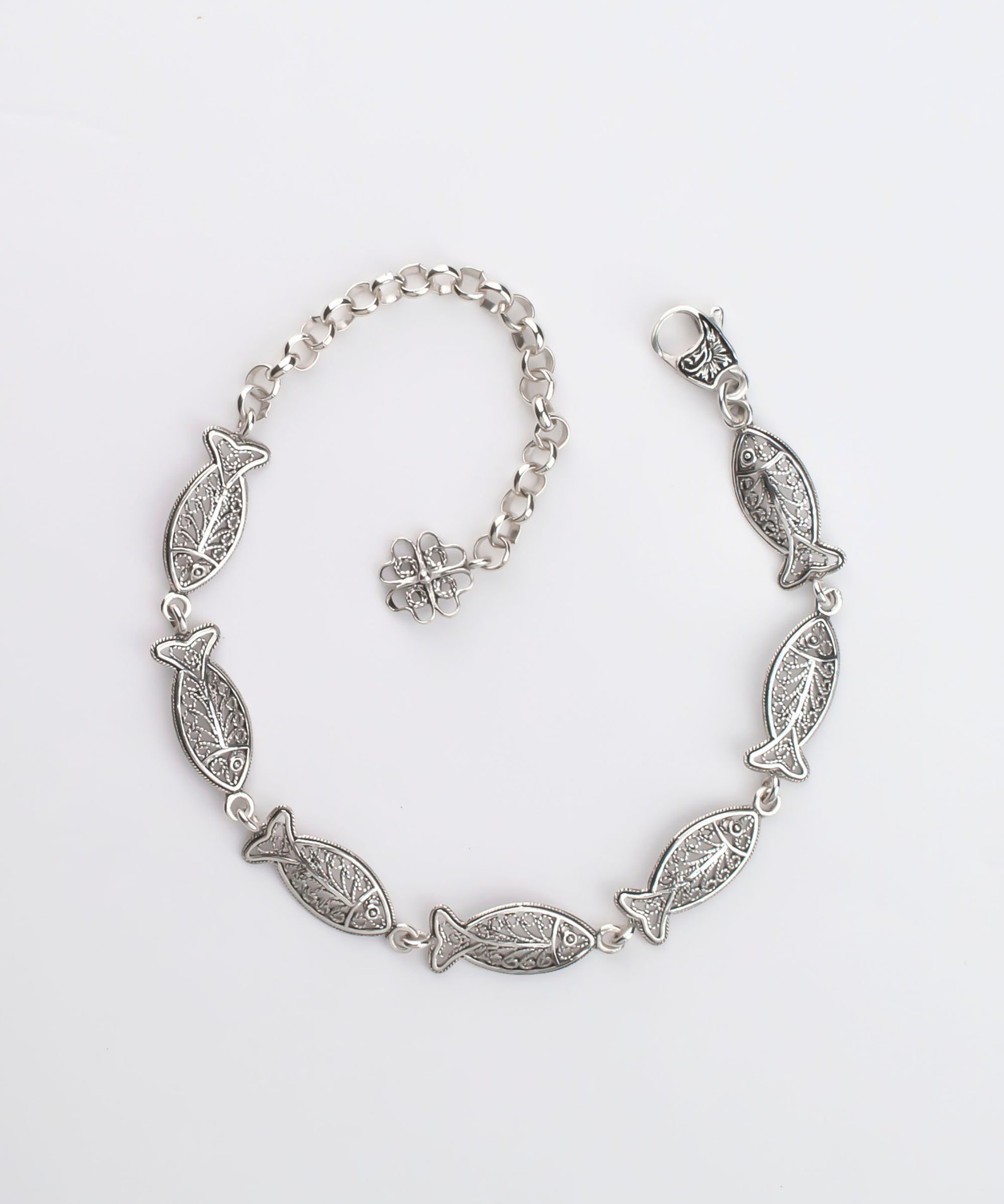 Silver Fish Bracelet Handmade 925 Sterling Silver Fish | Etsy