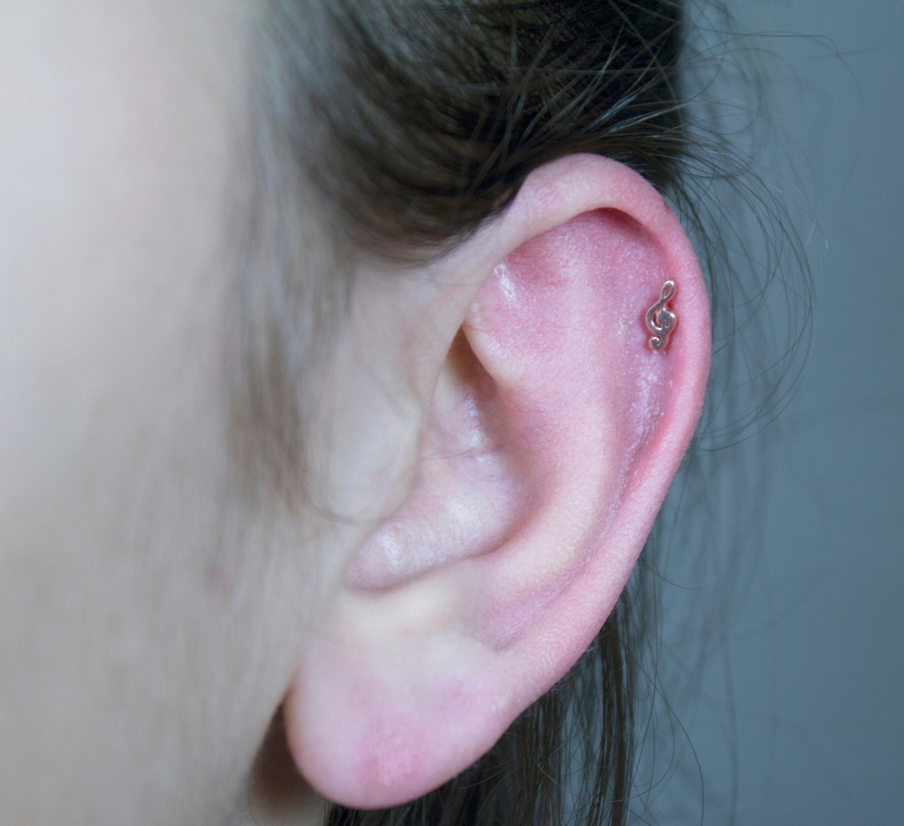 14K SOLID GOLD Cleff Helix 14K Solid Gold Cartilage | Etsy