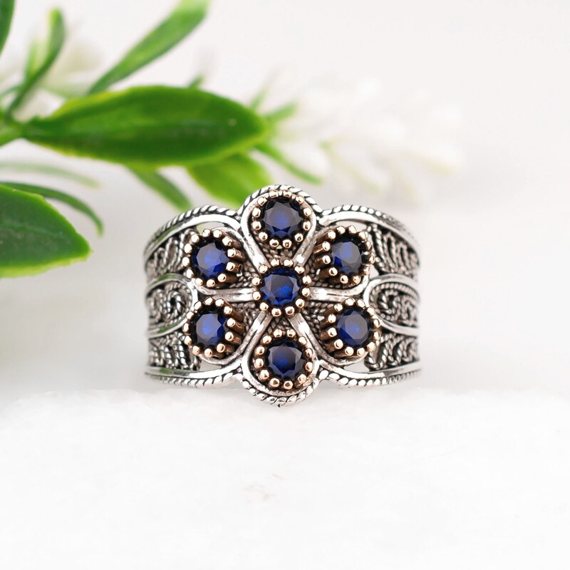 Blue Stone Ring - Etsy