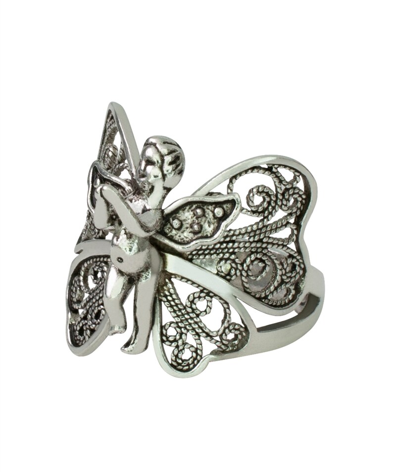 Angel Butterfly Solid Sterling Silver Wrap Around Ring 925 - Etsy