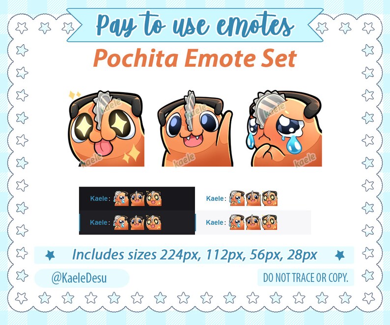 CSM P2U Cute Anime Emote Set for Twitch Discord - Etsy