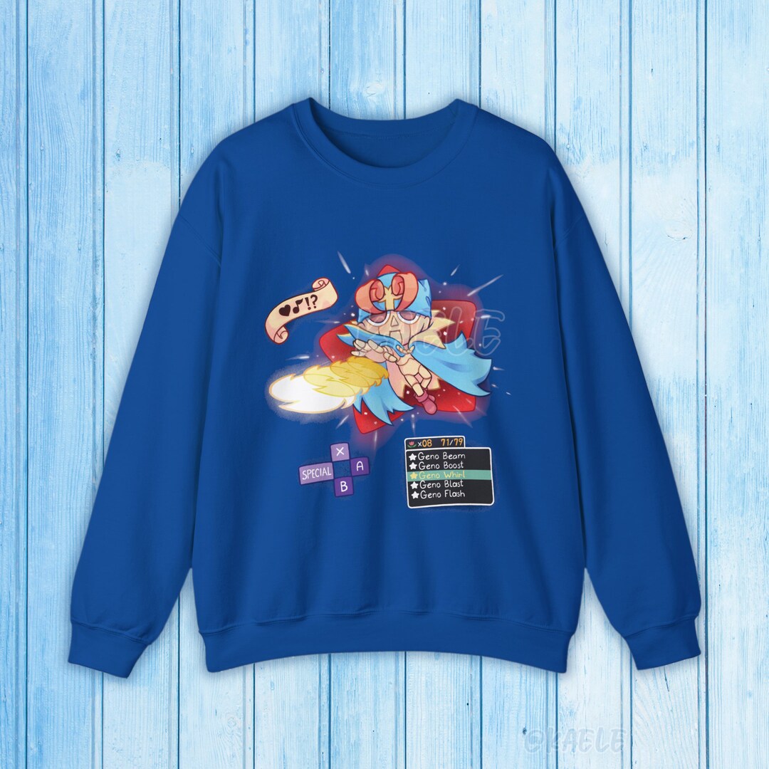 Geno Mario RPG Smrpg Inspired Sweatshirt, Geno Whirl - Etsy