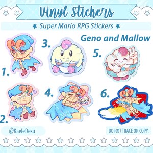 Geno and Mallow Mario RPG Sticker Vinyl Water Resistant Sticker - Etsy