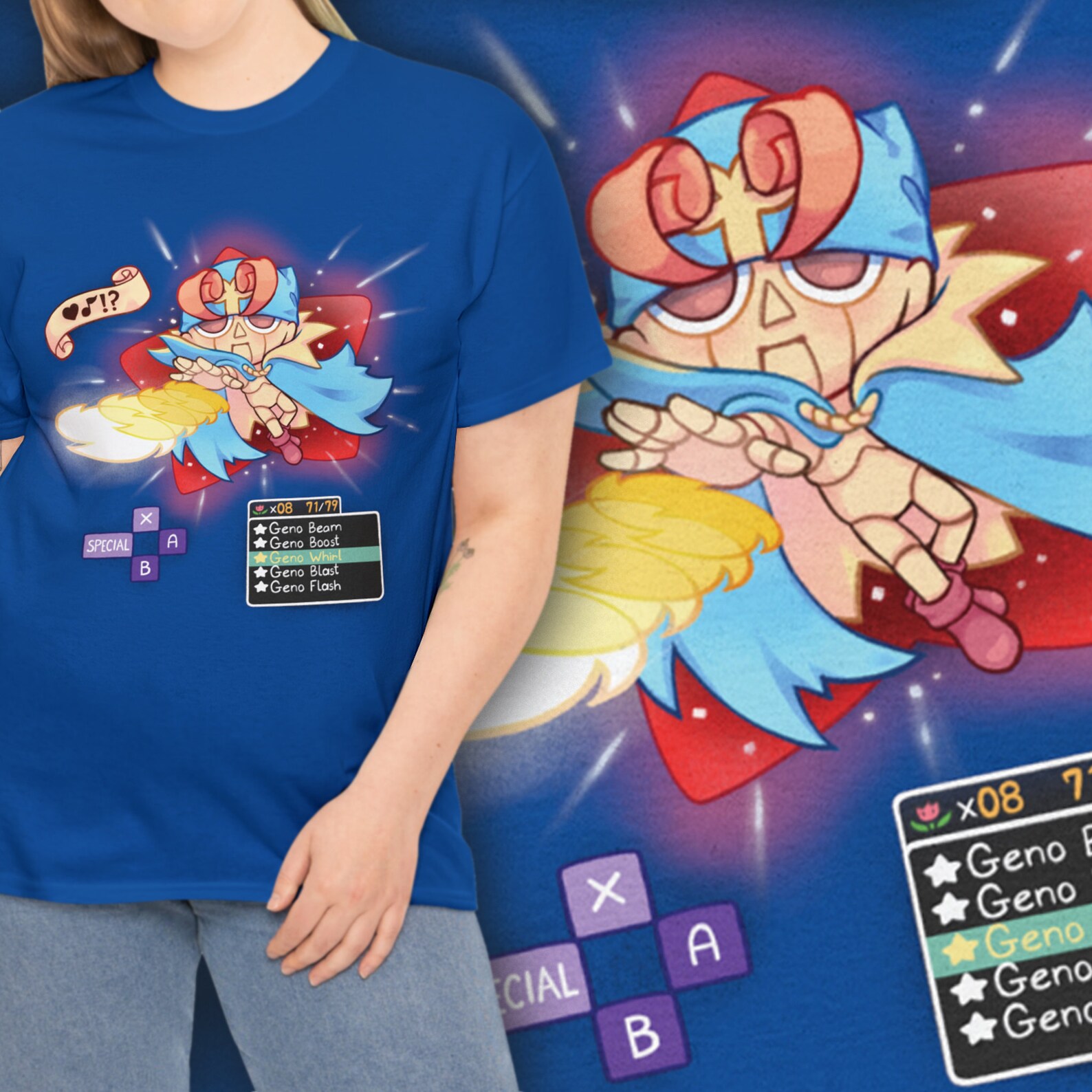 Super Mario RPG Geno Smrpg Inspired T-shirt, Geno Whirl - Etsy