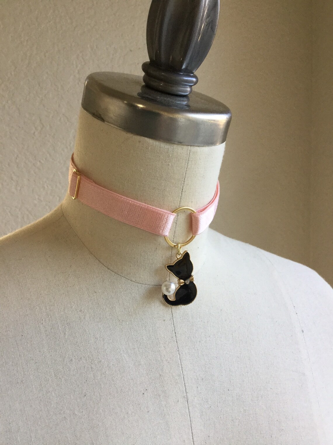 Kitten Nicco Choker Black or Pink Ready to Ship Handmade - Etsy