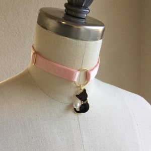 Kitten Nicco Choker Black or Pink Ready to Ship Handmade - Etsy