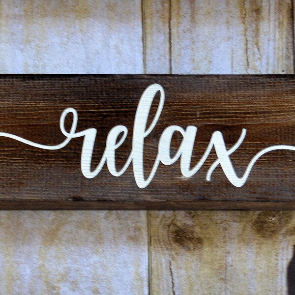 Relax Sign - Etsy