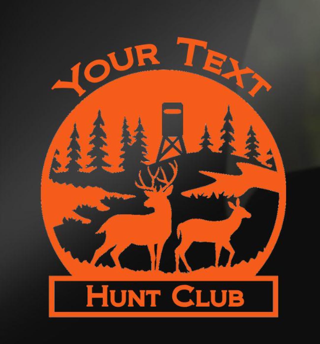 Hunting Club / Hunt Club Decal Personalized Buck and Doe , Shooting ...