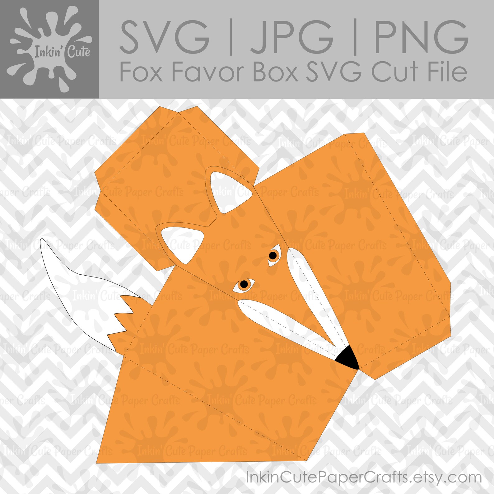 Fox Favor Box, Woodland Favor Box, Favor Box Template, Fox Box ...