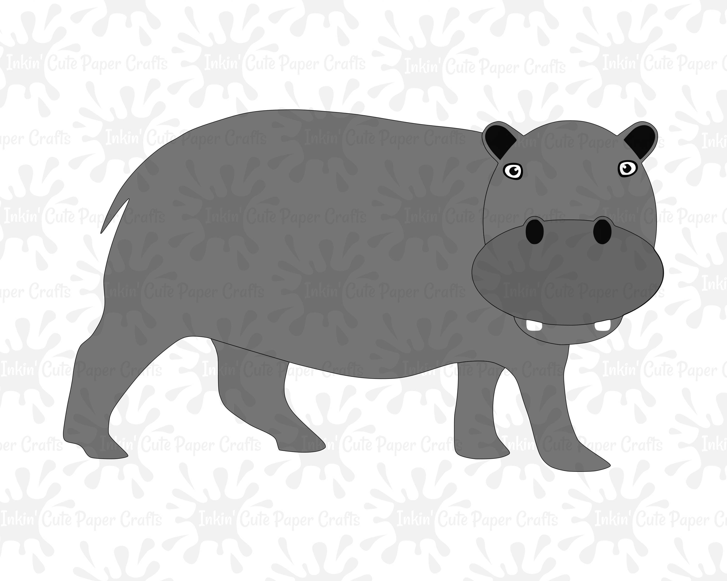 Hippo SVG, Hippo Clipart, Safari Animal SVG, SVG Safari Animal, Safari ...