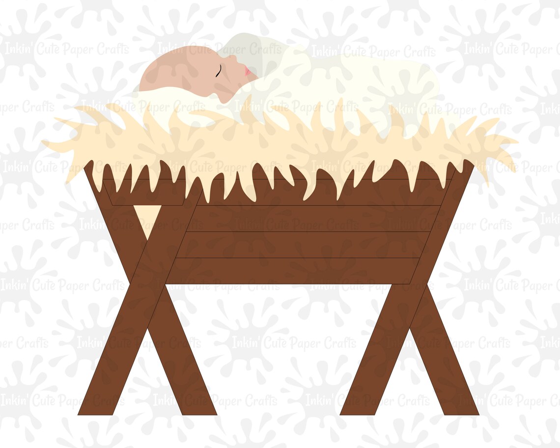 Baby Jesus SVG Manger SVG Nativity Scene SVG Manger Scene - Etsy