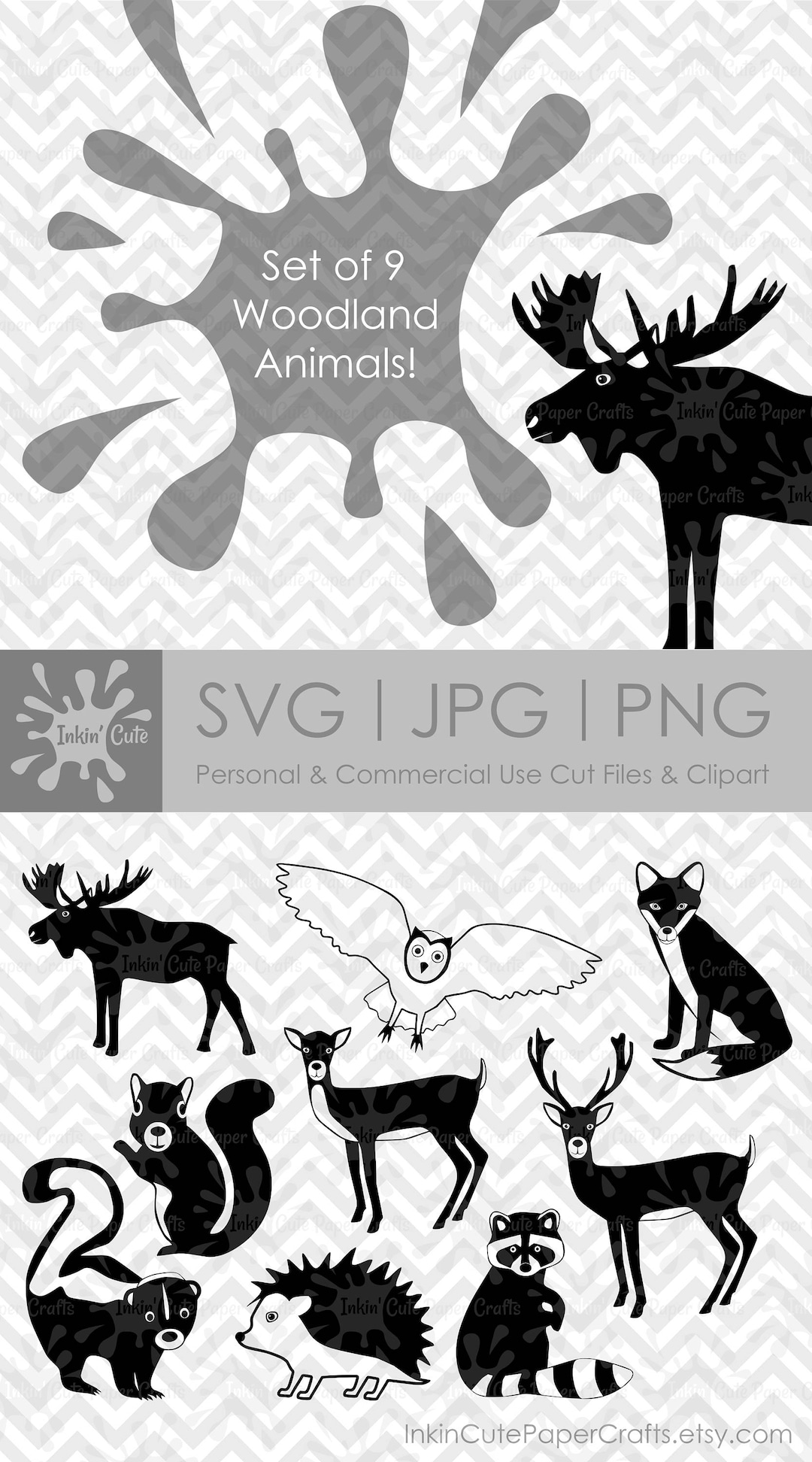 Woodland Clipart, Forest Animals SVG, Woodland Animals SVG, Fox Svg ...