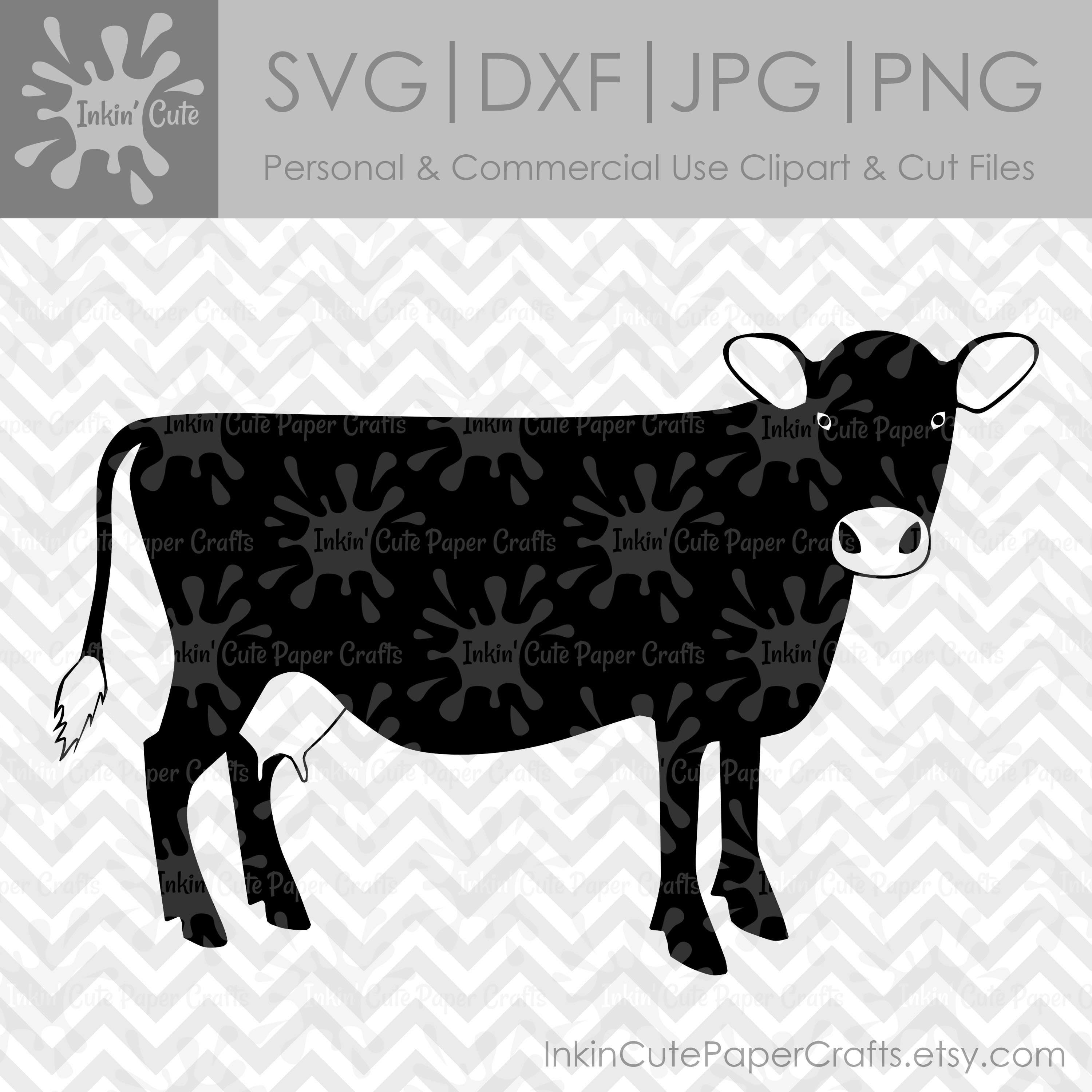 Silhouet SVG, koe SVG, koe Clipart, illustraties van de koe, koe ...