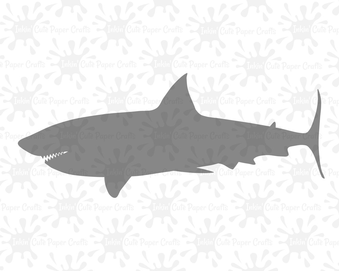 Silueta de tiburón archivo SVG tiburón diseño SVG tiburón - Etsy España