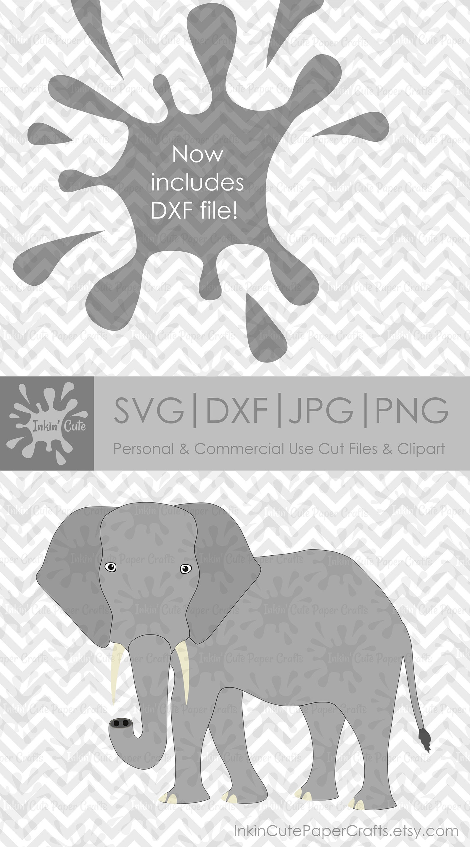 Elephant SVG File, Elephant Clipart, Elephant Cut File, SVG Elephant ...