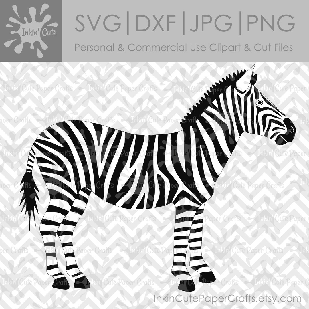 Zebra SVG File, Zebra Clipart, Safari Zebra SVG, Zebra Clip Art, SVG ...