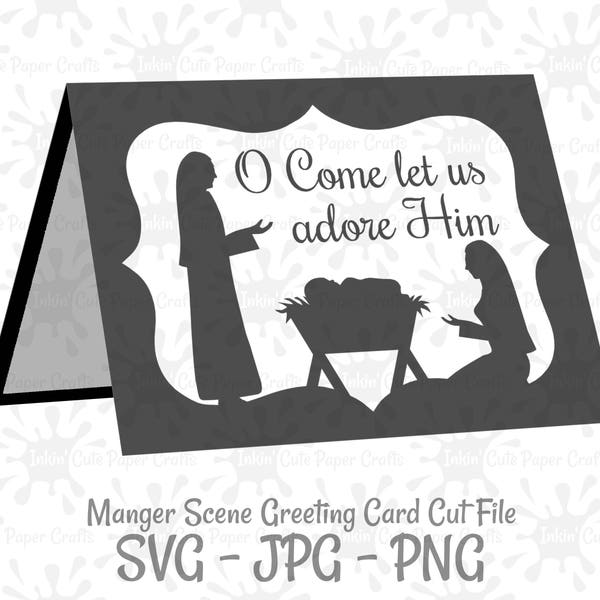 Nativity Card Svg - Etsy