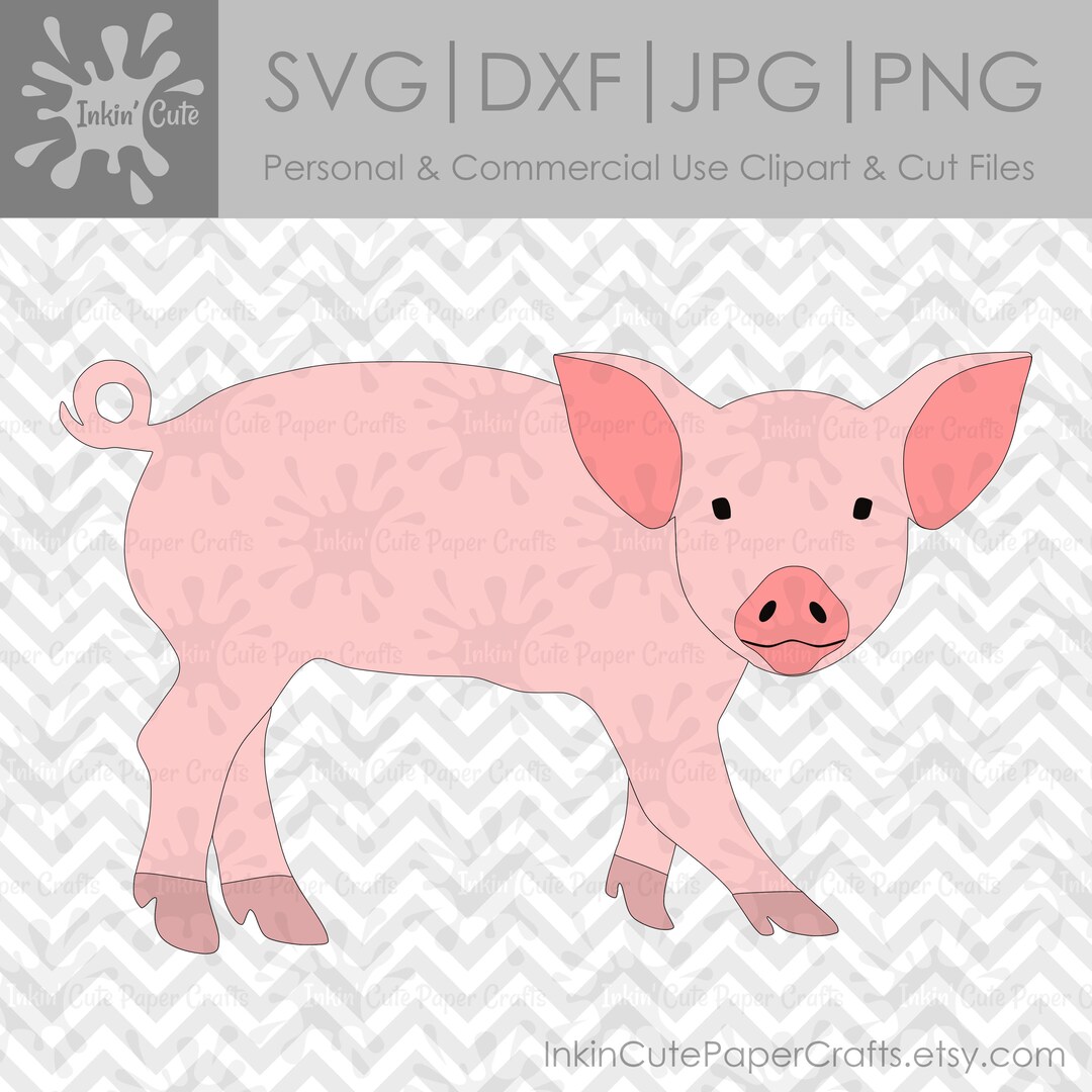 Pig SVG, Pig Clipart, Pig Cut File, Pig SVG Files, Pig Clip Art, SVG ...