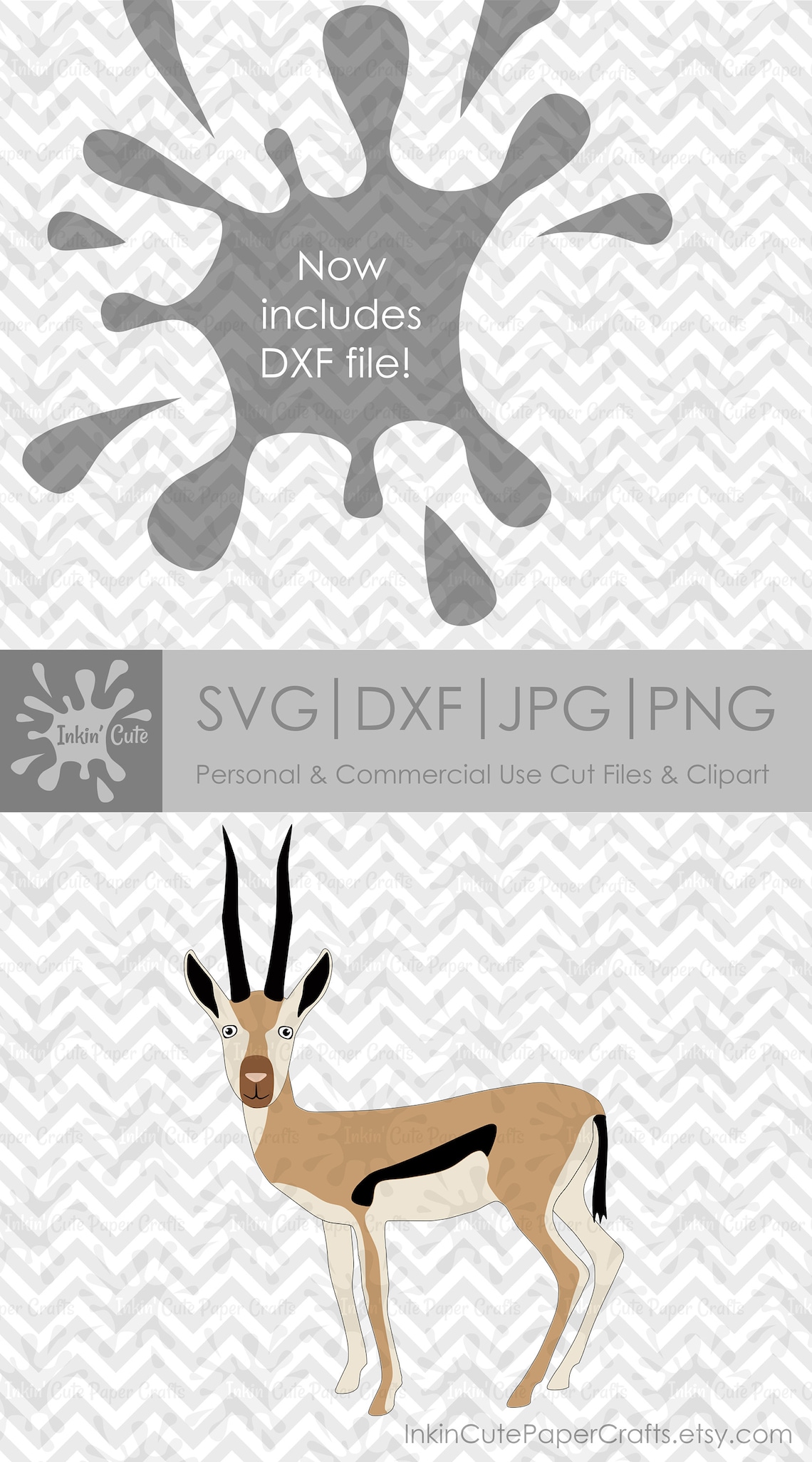 Gazelle SVG, Gazelle Clipart, Safari Animal Clipart, Safari Animals SVG ...